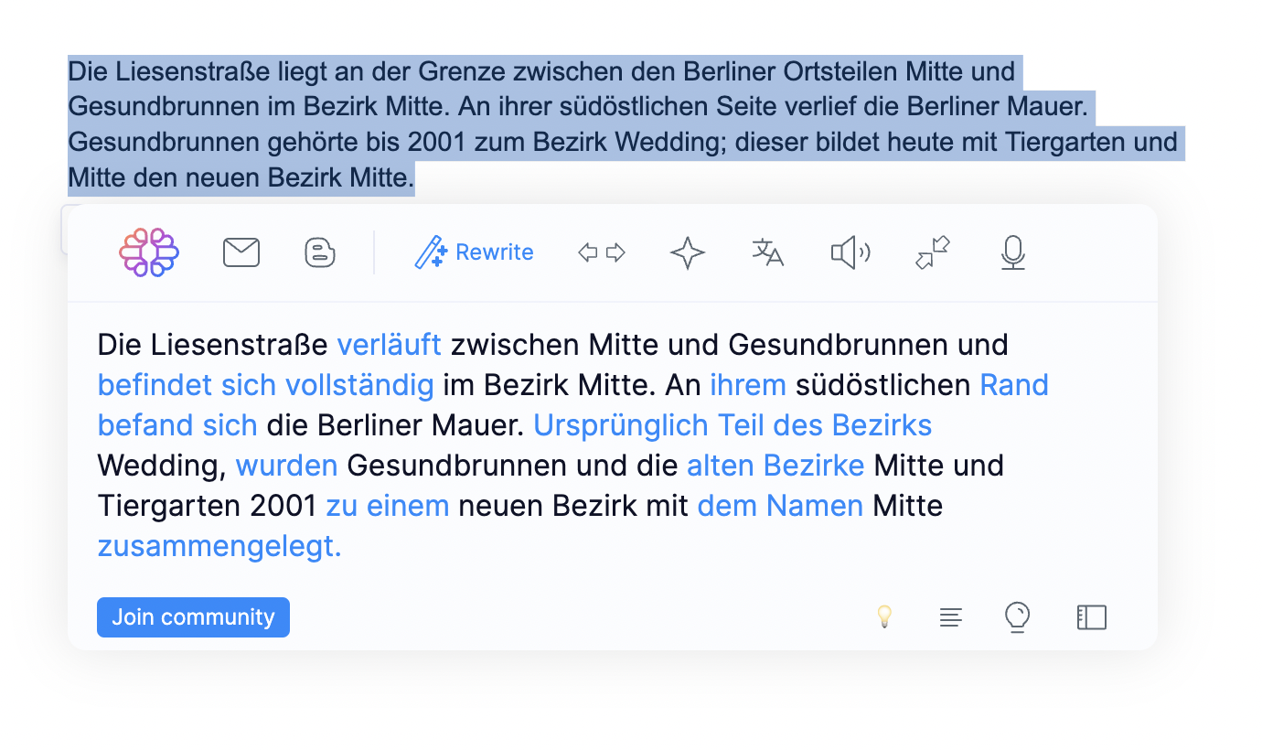 Kostenlose Quillbot Deutsch Alternative für die Umformulierung von Inhalten
